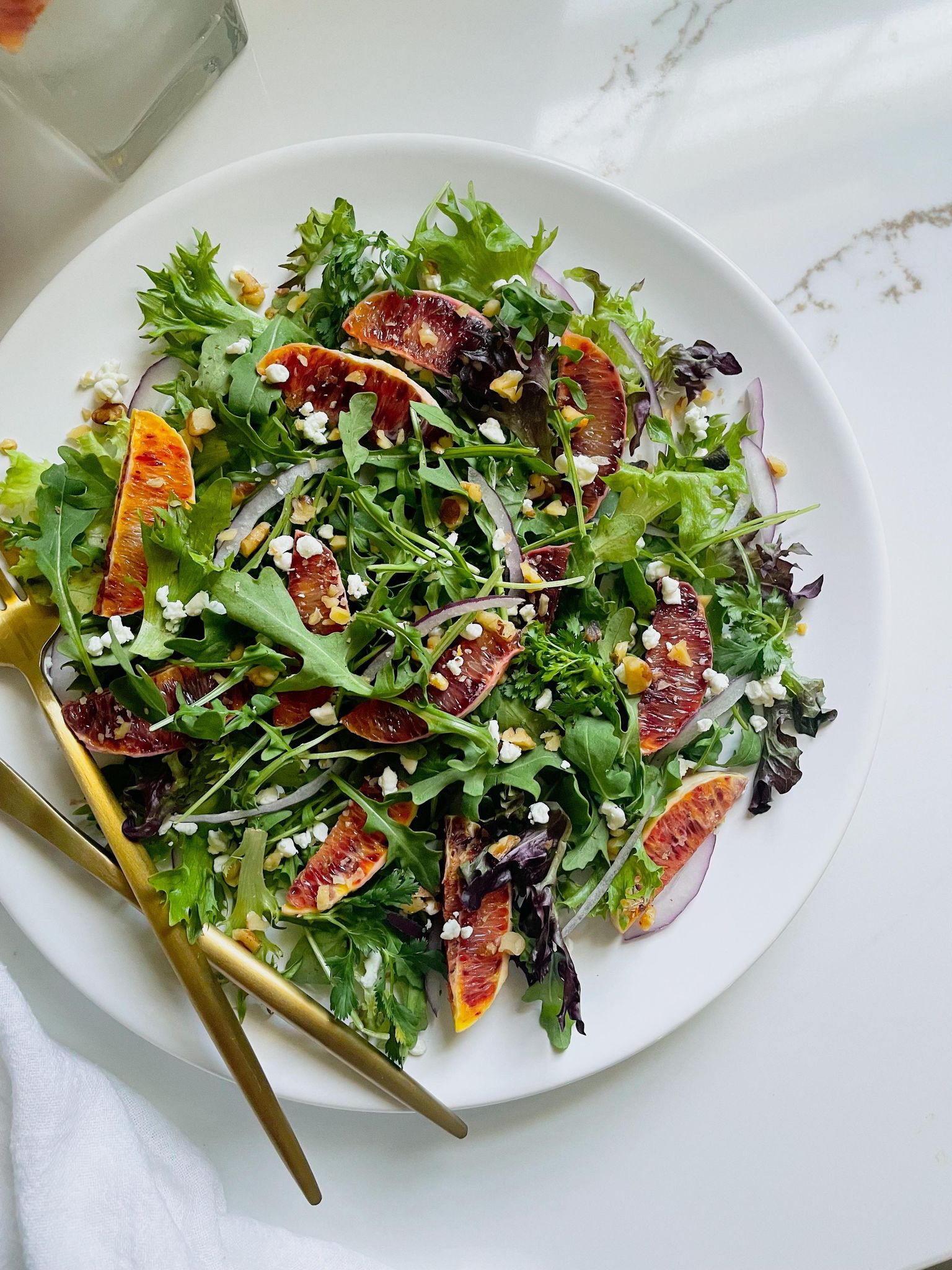 Blood Orange, Goat Cheese & Arugula Salad - Espresso and Lime