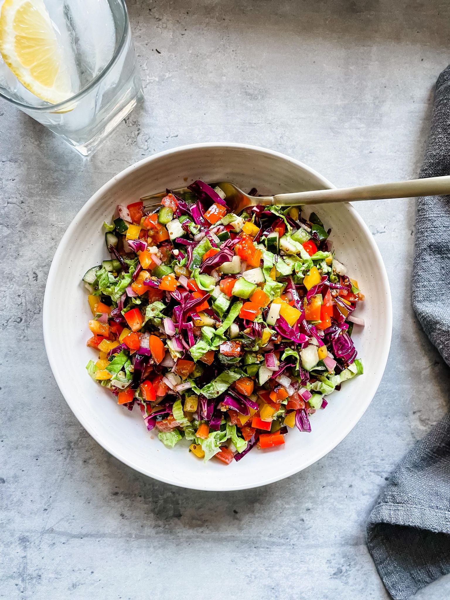 Chopped Rainbow Salad - Espresso and Lime